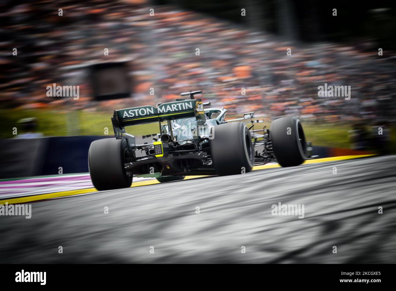 Aston Martin's Canadian driver Lance Stroll drives during the sunda's ...