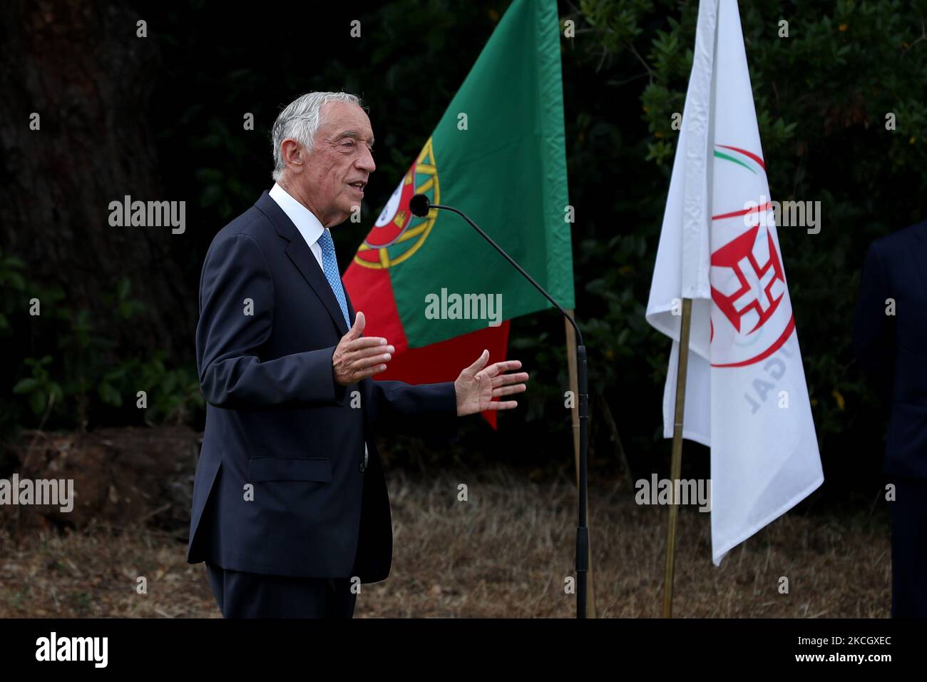 Portuguese President Marcelo Rebelo de Sousa speaks during a meeting ...