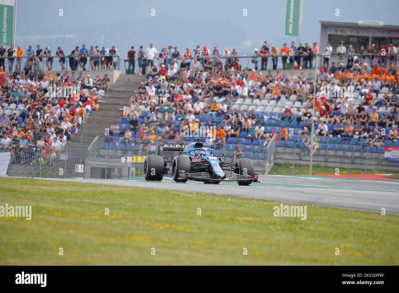 Fernando Alonso drives the Alpine Renault during the sunda's race at ...