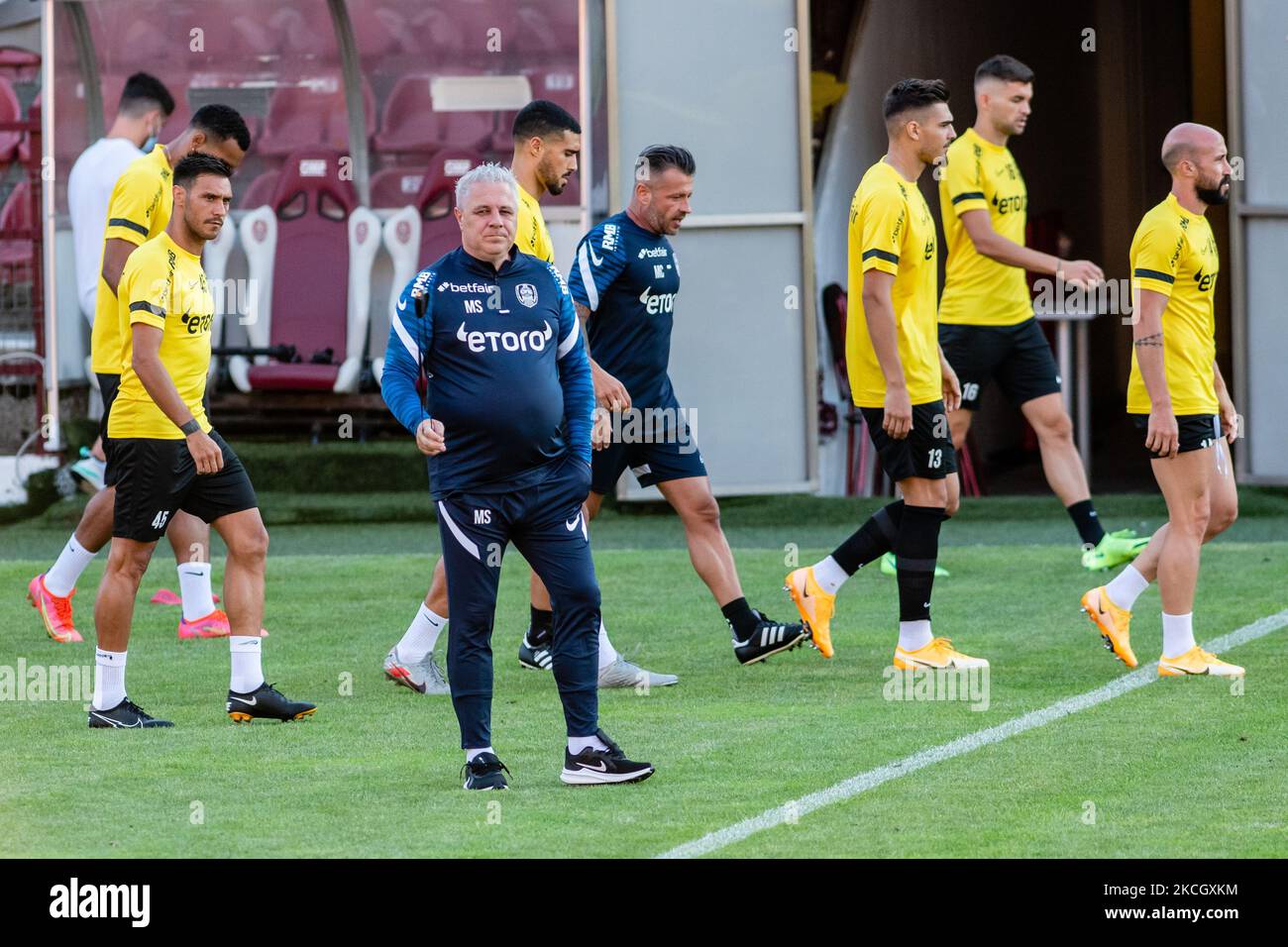 CFR 1907 Cluj team members during the official practice before second ...