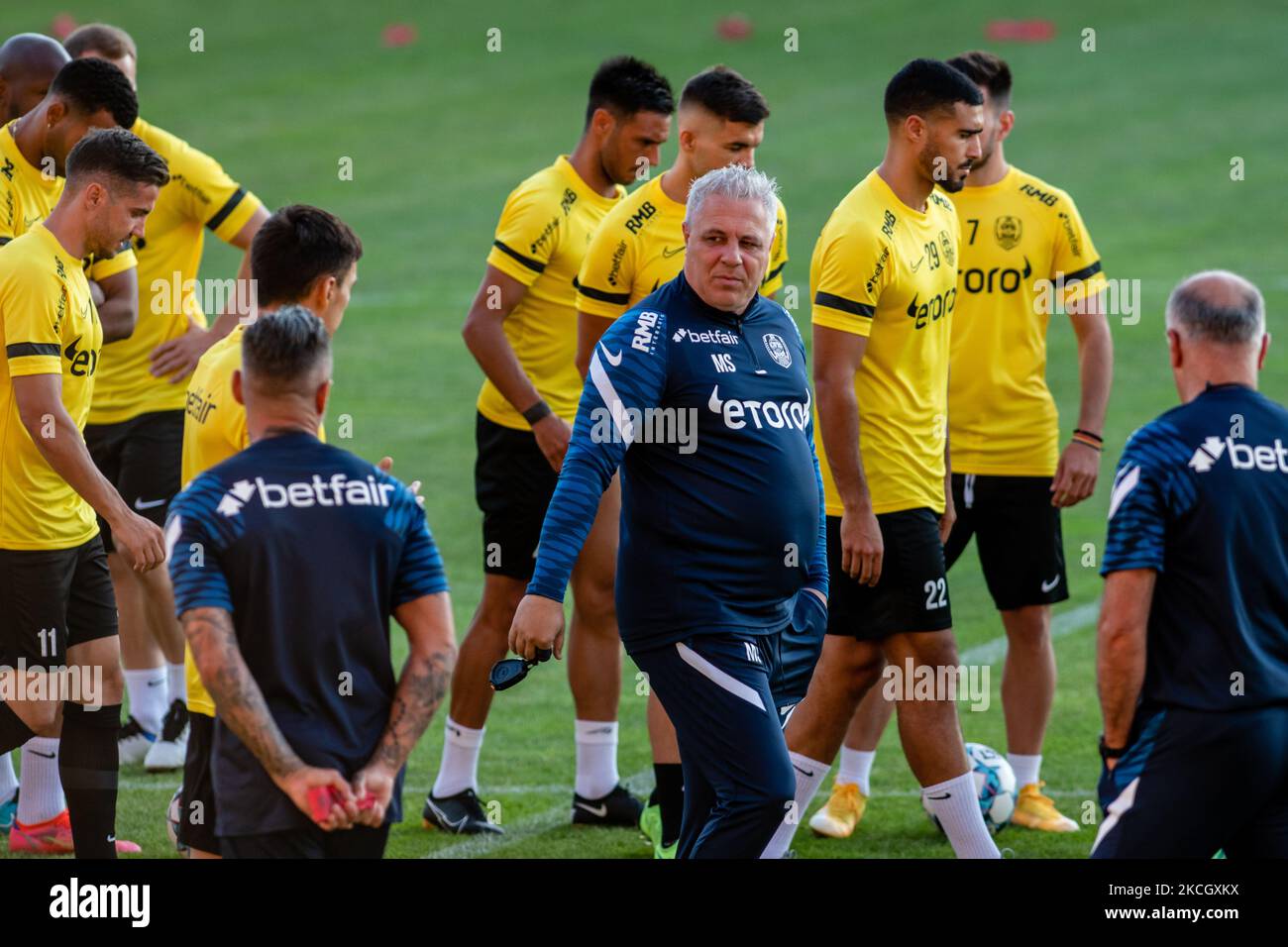 Marius Sumudica, head coach of CFR 1907 Cluj during the first official ...