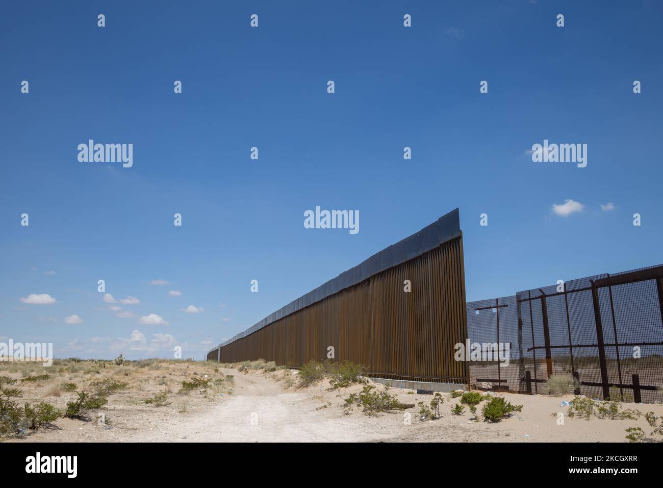 A view of the border through Ciudad Juarez, Mexico, on July 5, 2021 ...