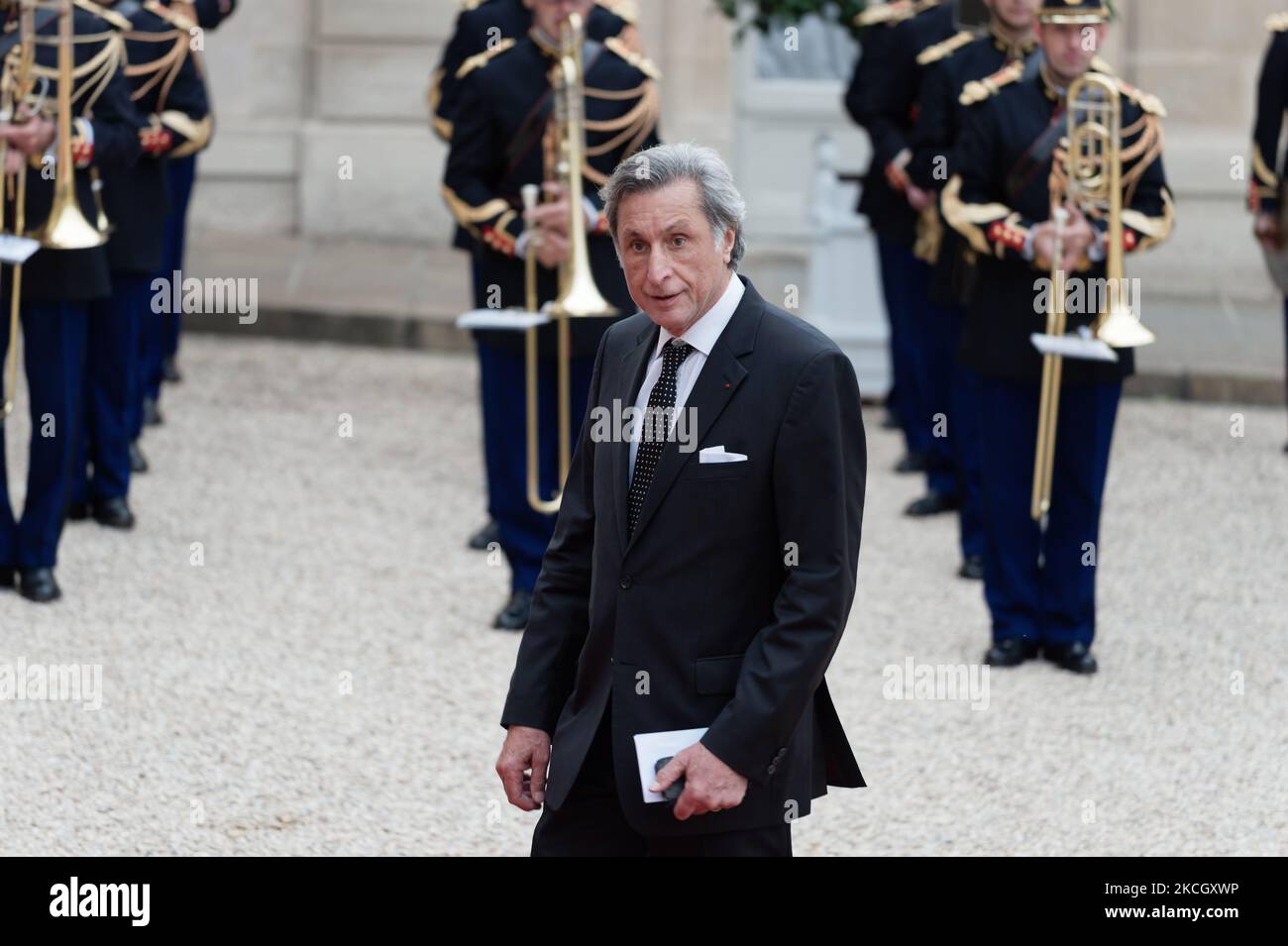 Mayor of Arles Patrick De Carolis arrives for state diner with Italian ...