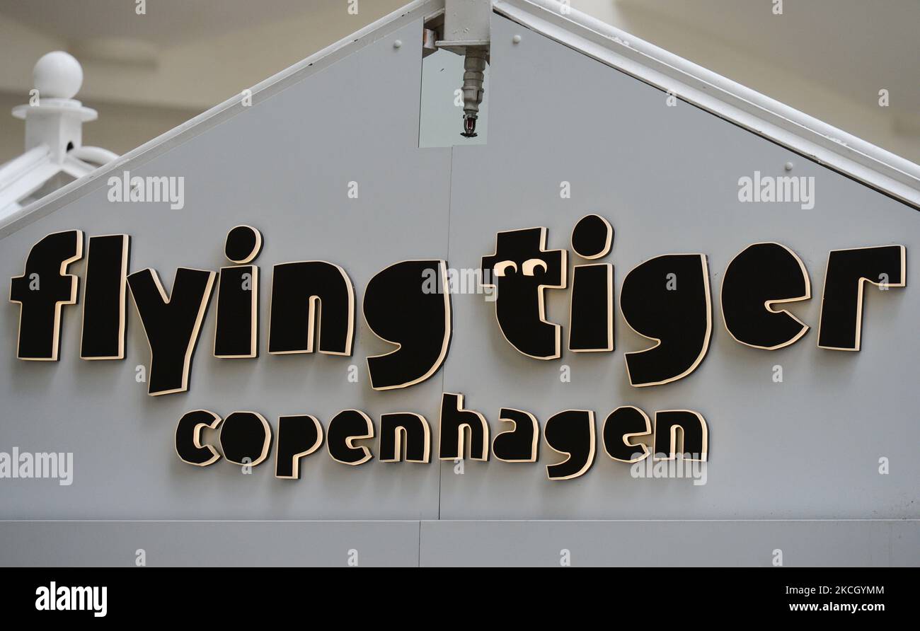 Logo of Flying Tiger Copenhagen, a Danish variety store chain. On ...