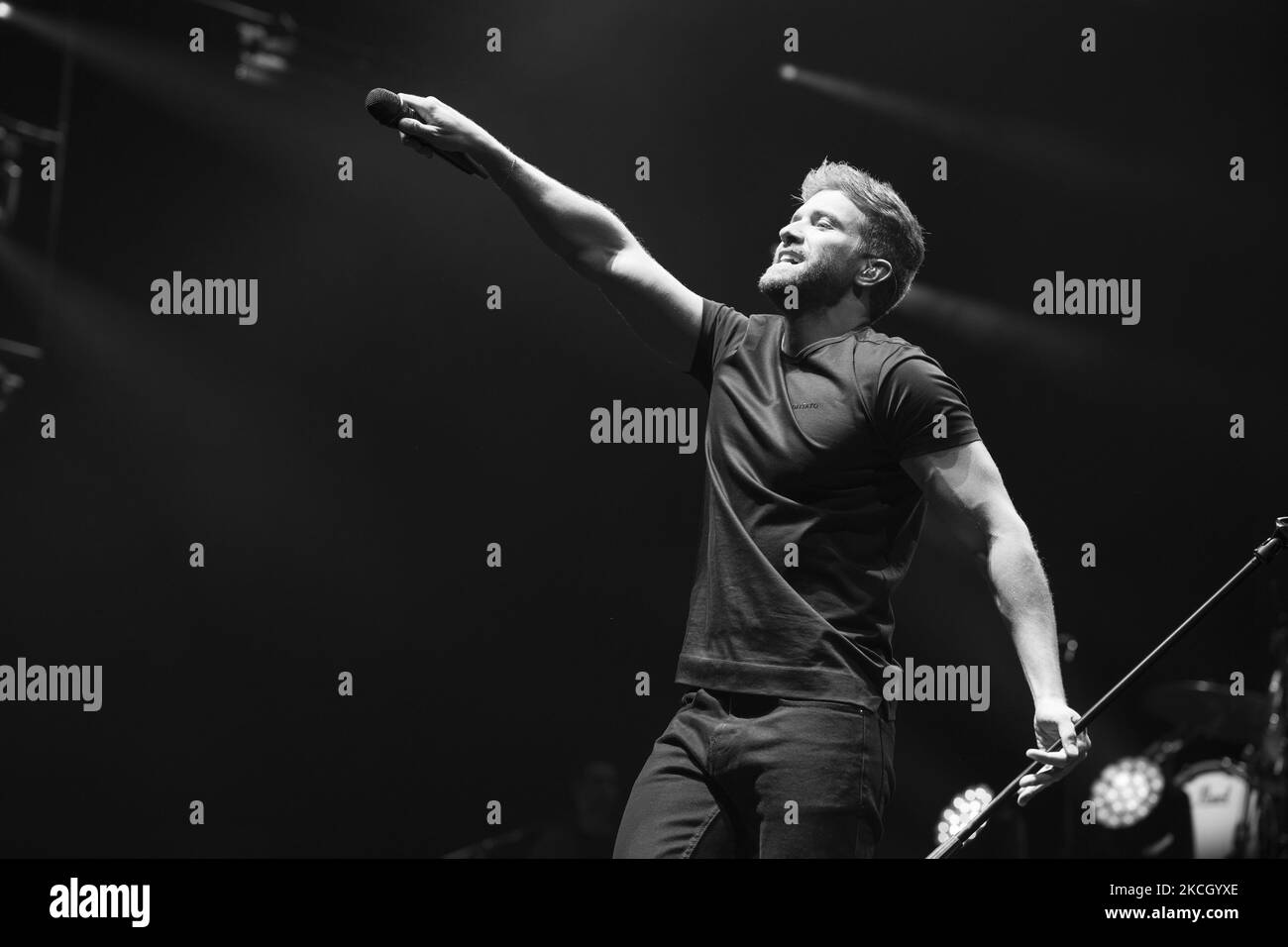 The singer Pablo Alboran during the performance in the concert at the ...