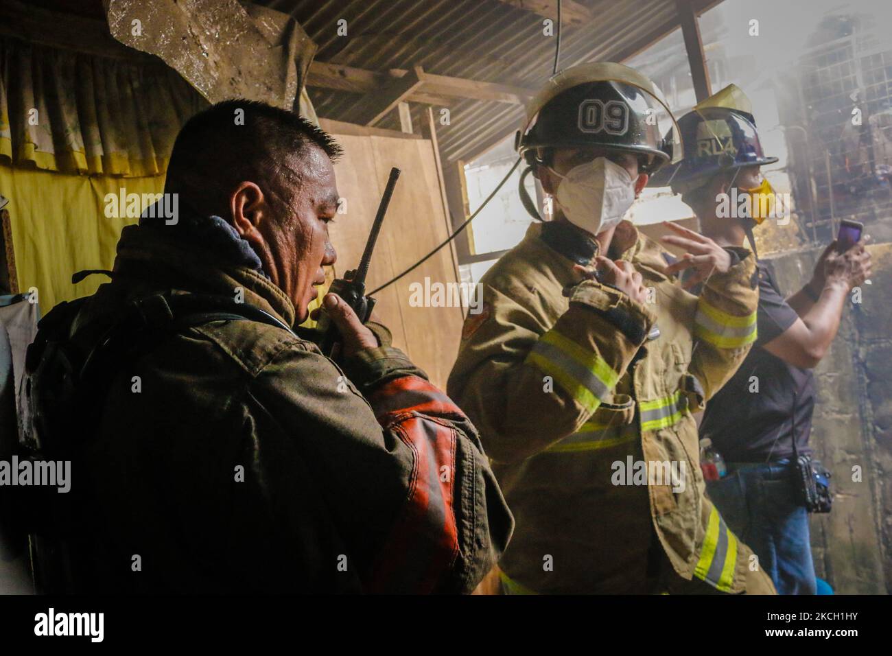 A fire broke out in Antipolo City, Philippines on July 8, 2021. Fire ...