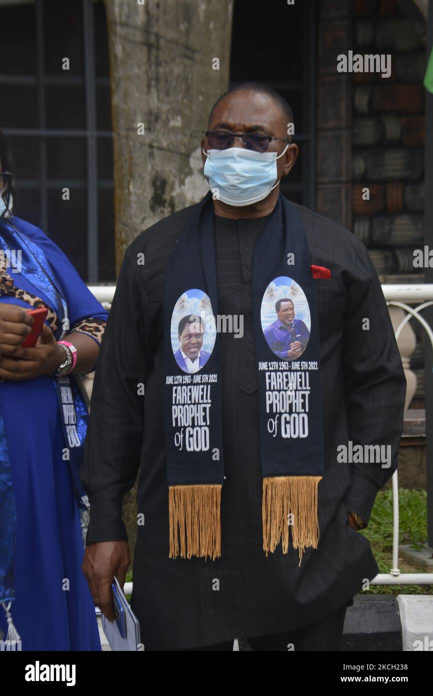 Members of the Synagogue Church of All Nations (SCOAN), attends the ...