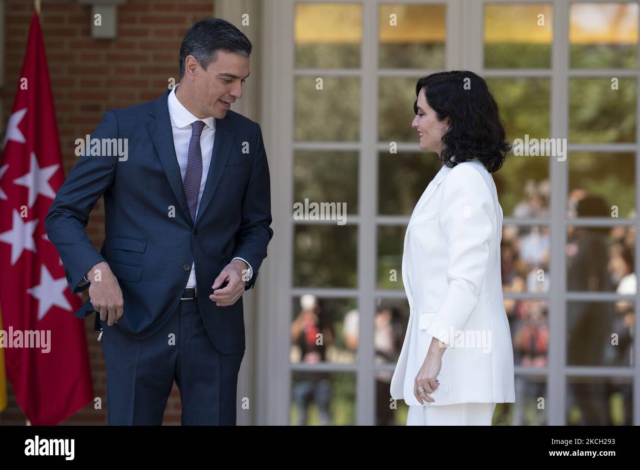 The President of the Government, Pedro Sanchez, during a meeting with ...