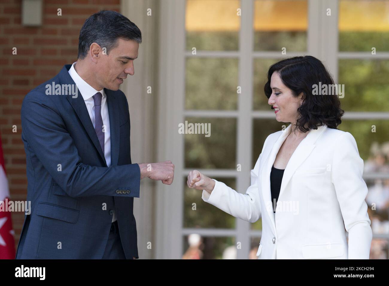 The President of the Government, Pedro Sanchez, during a meeting with ...