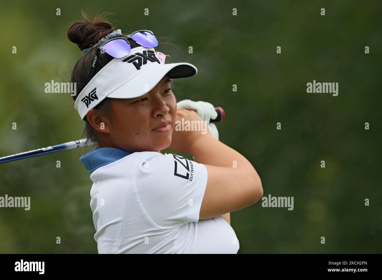 Megan Khang of Rockland, Maryland hits from the 3rd tee during the ...