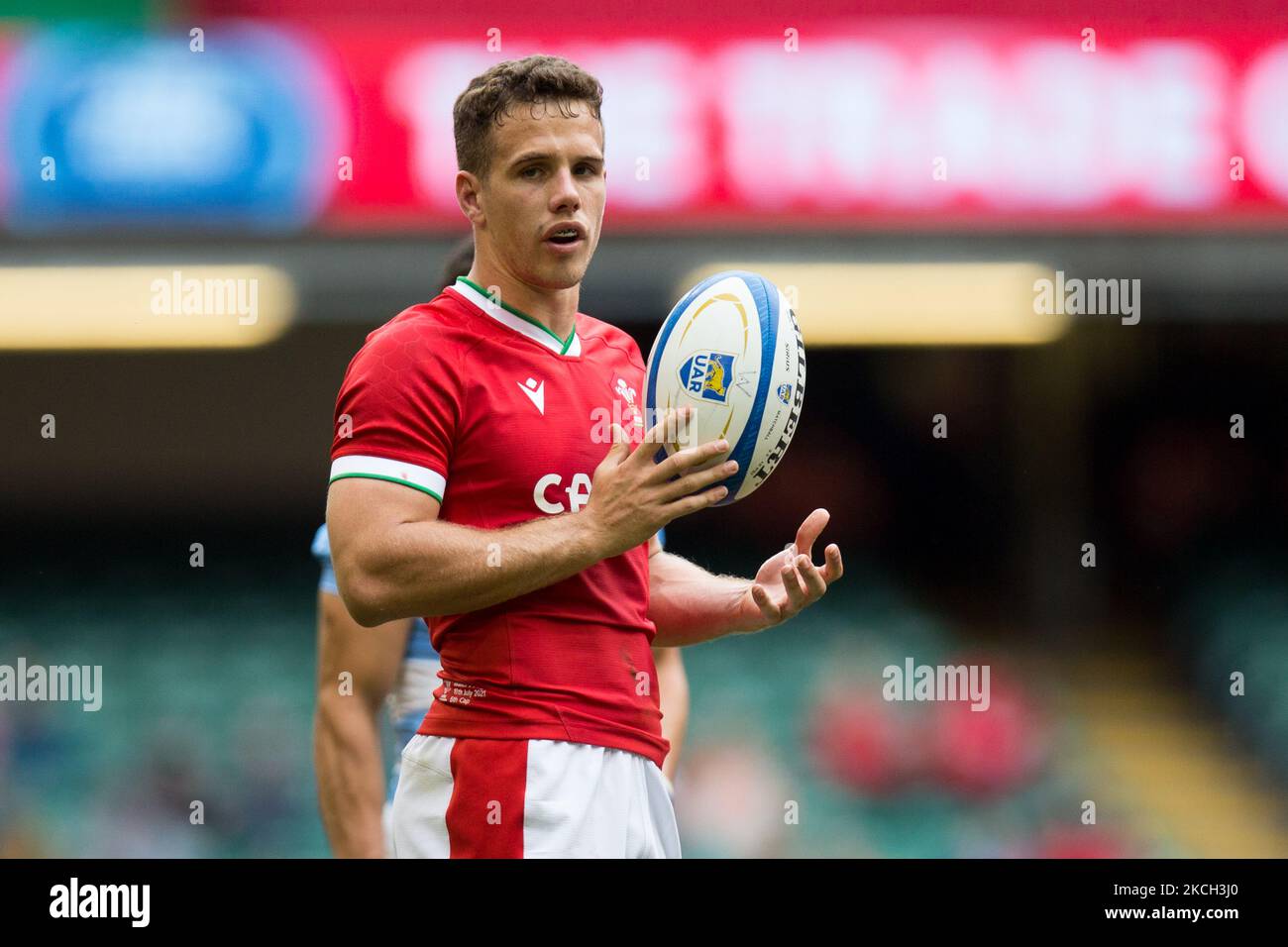 Kieran Hardy (Wales) looks on during the 2021 Summer Internationals ...