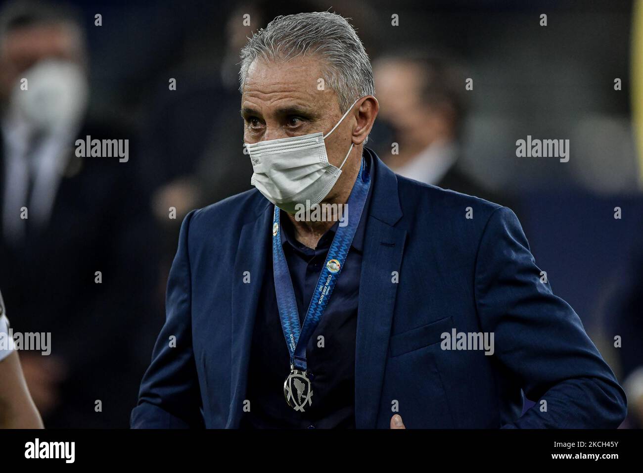 Tite Brazil coach during a match against Argentina at the Maracana ...