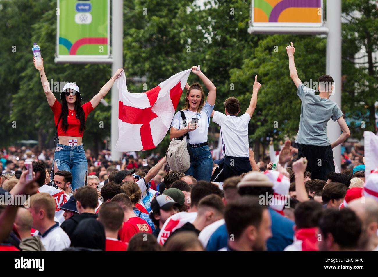 LONDON, UNITED KINGDOM - JULY 11, 2021: England football fans celebrate ...