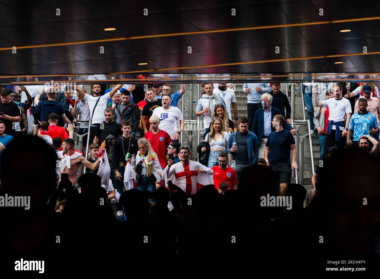A view of Wembley Stadium ahead of the UEFA Euro 2020 Final in London ...