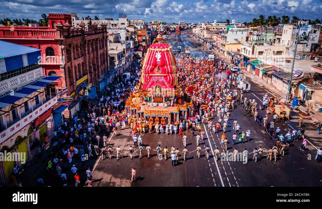 Shree Jagannath temple ditties wooden chariots seen in front of the ...