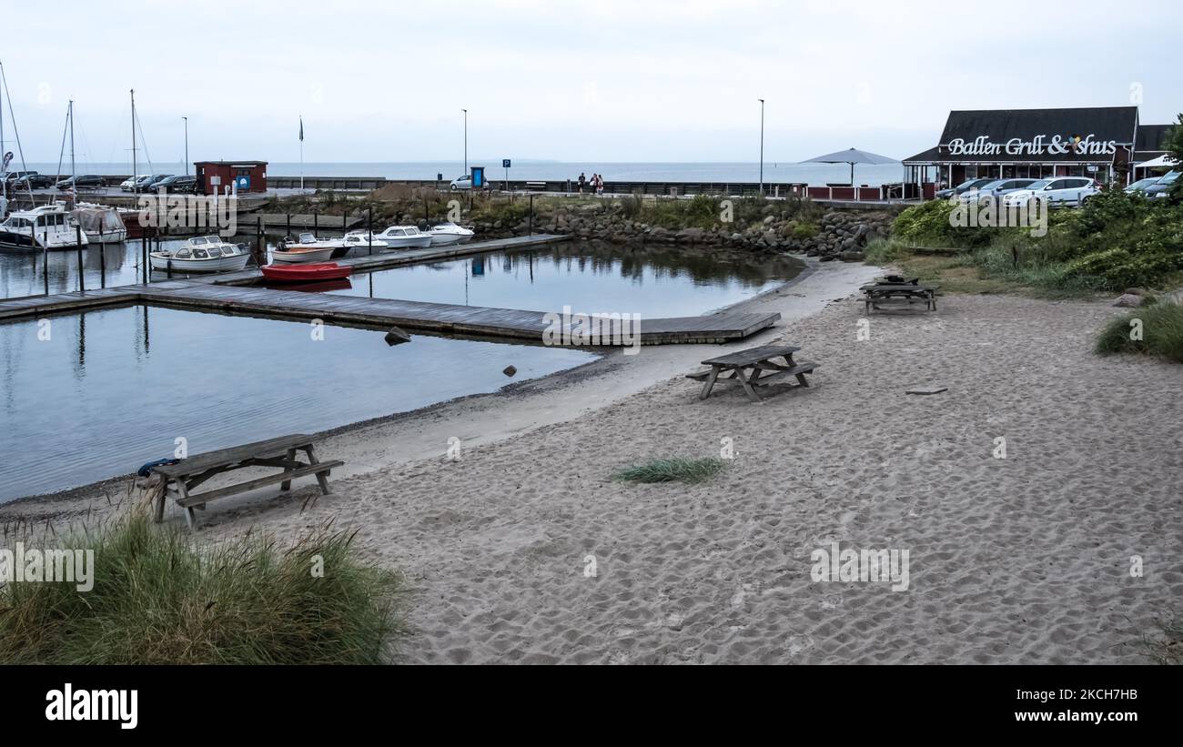 View of Ballen Marina, popular tourist destination of the island of ...
