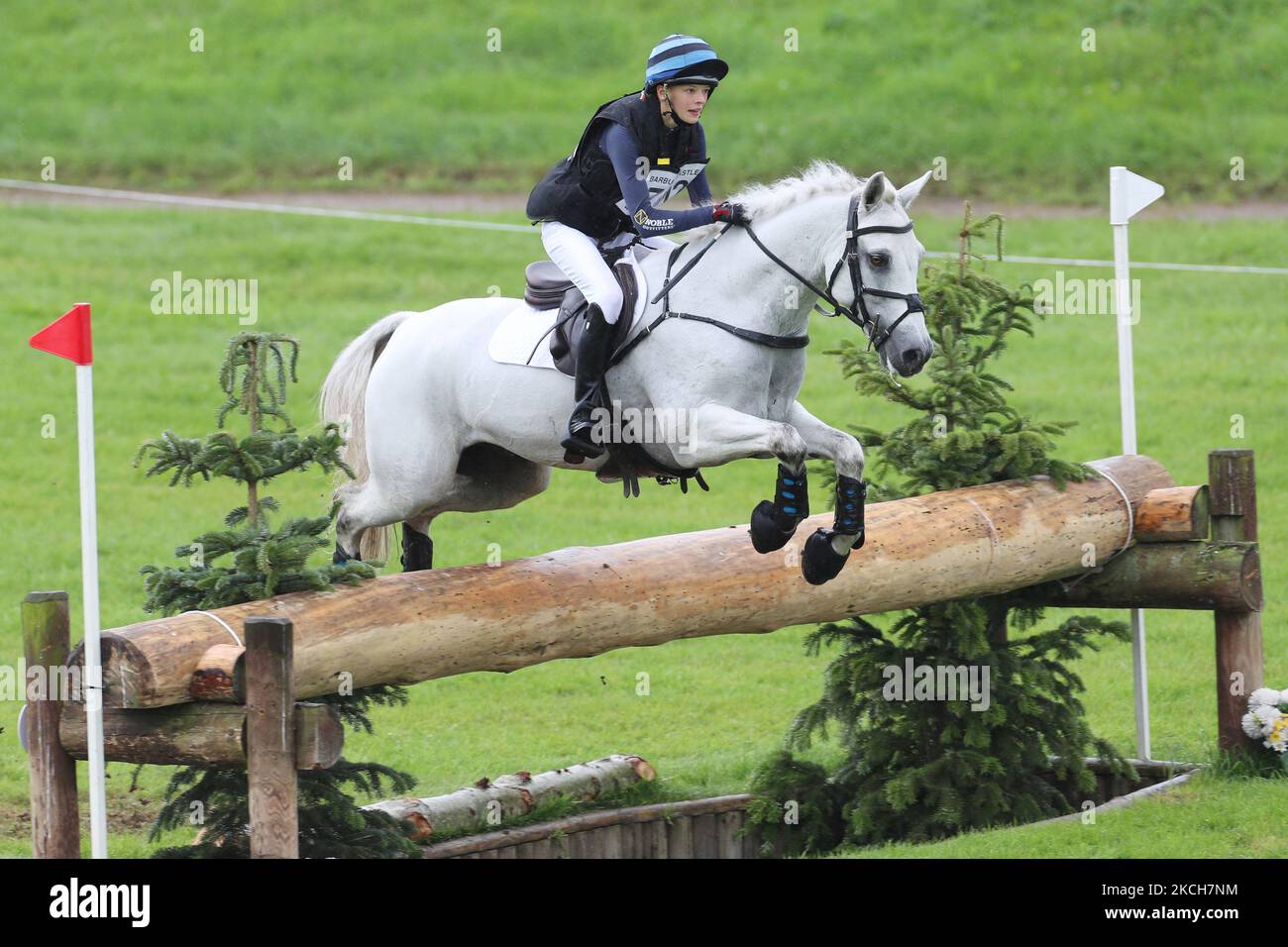 Elizabeth Barratt riding Uptons Deli Carousel during the PT Section M Cross Country event at the ...