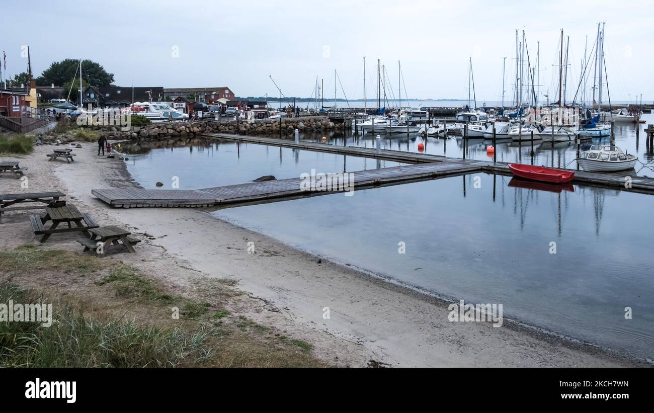 View of Ballen Marina, popular tourist destination of the island of ...