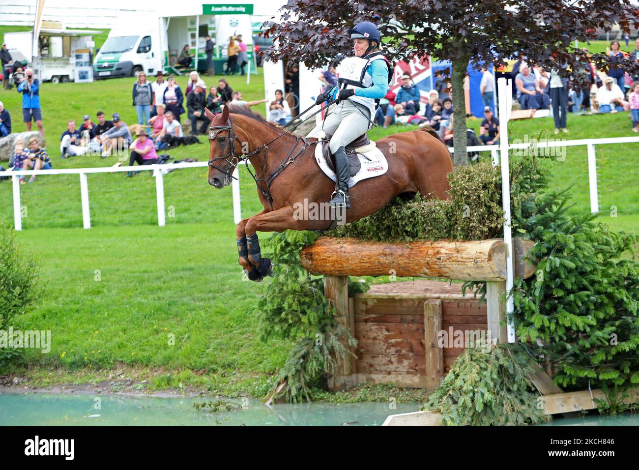 Kristina Cook riding Billy The Red during 4* Cross Country event at the ...