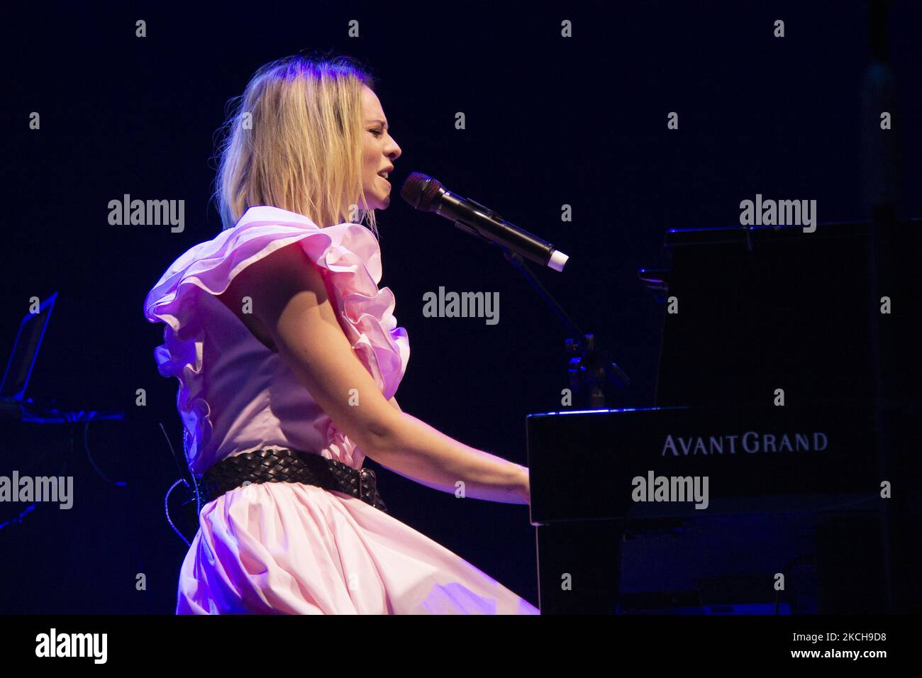 Italian singer-songwriter Francesca Michielin on the stage of Marostica ...