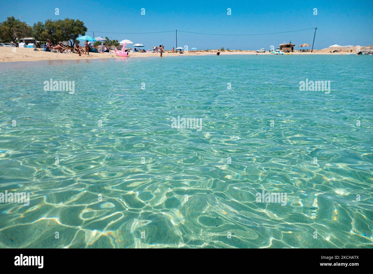 Tourism in Greece - Stavros Beach, located in Akrotiri near Chania. The ...