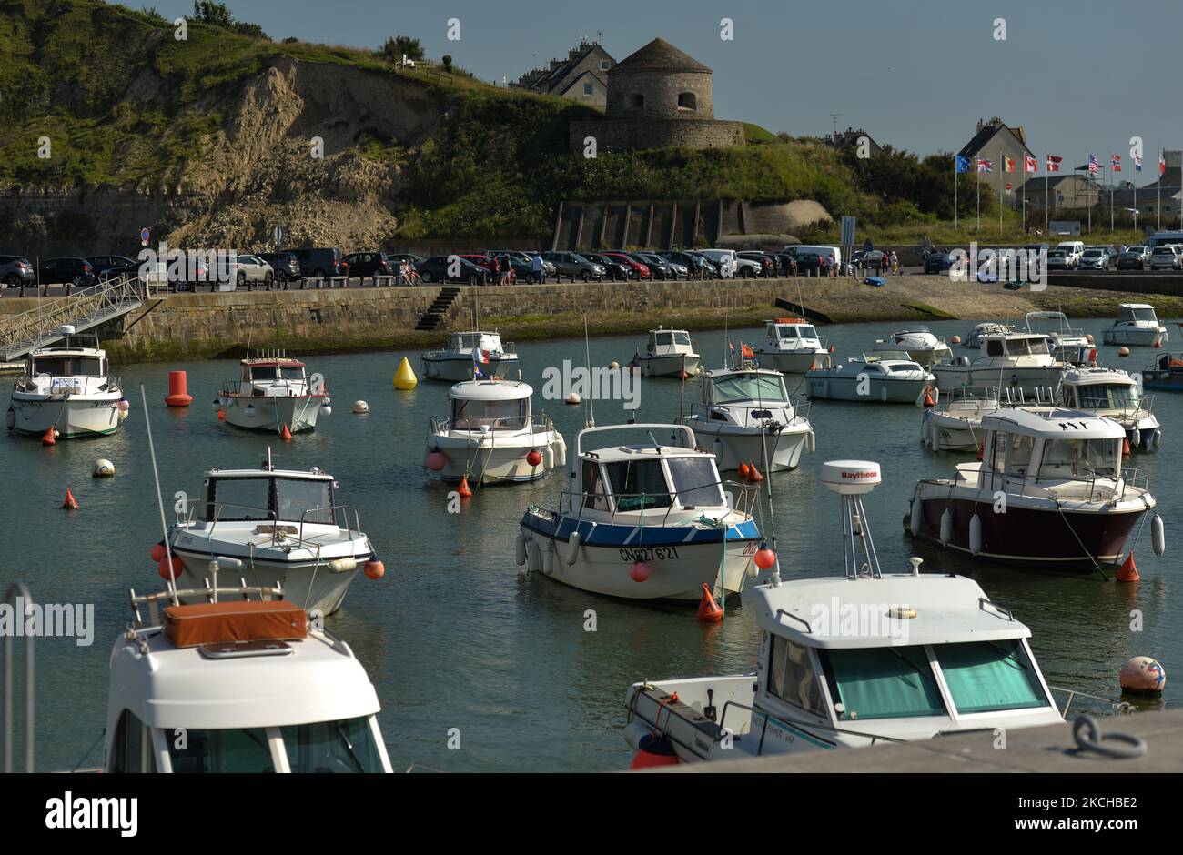 A view of Port-en-Bessin-Huppain harbour. On Saturday, July 17, 2021 ...