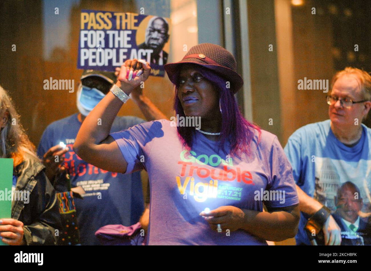 Philly activist legend Saj “Purple” Blackwell holds up the Black Power ...