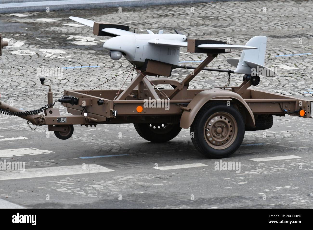 Drone Spy Ranger during the Military vehicles parade Bastille Day 14 ...
