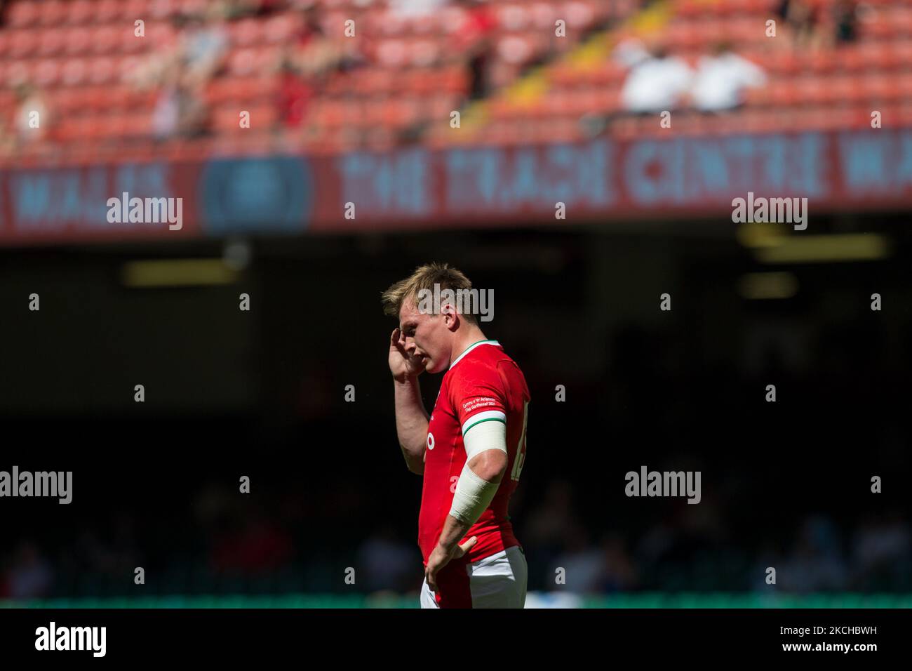 Nick Tompkins (Wales) looks on during the 2021 Summer Internationals ...
