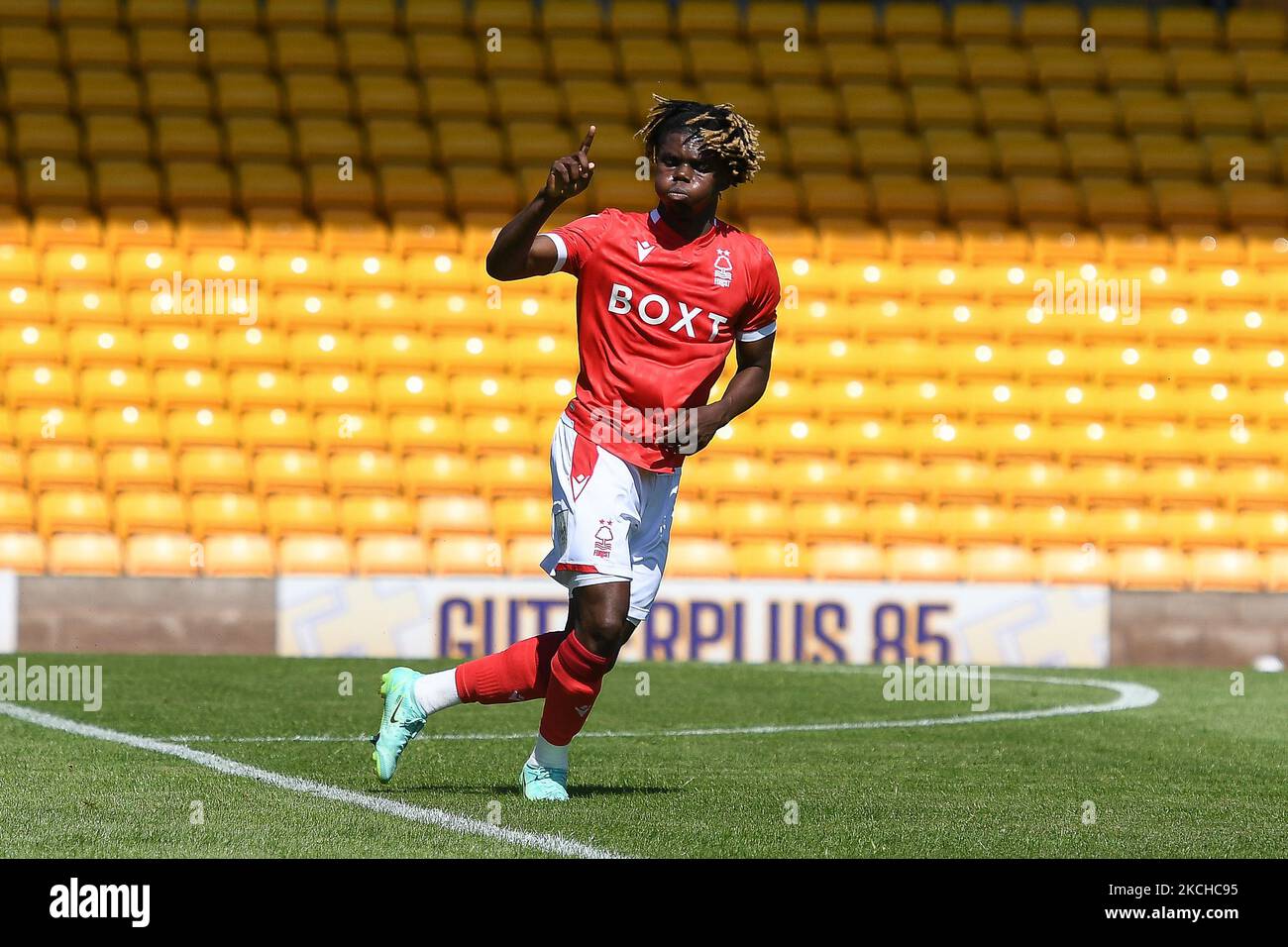 Alex Mighten of (17) Nottingham Forest celebrates after scoring a goal ...