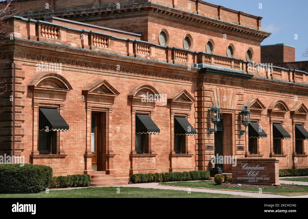 Hiram Walker and Sons Canadian Club main building in Windsor, Ontario ...