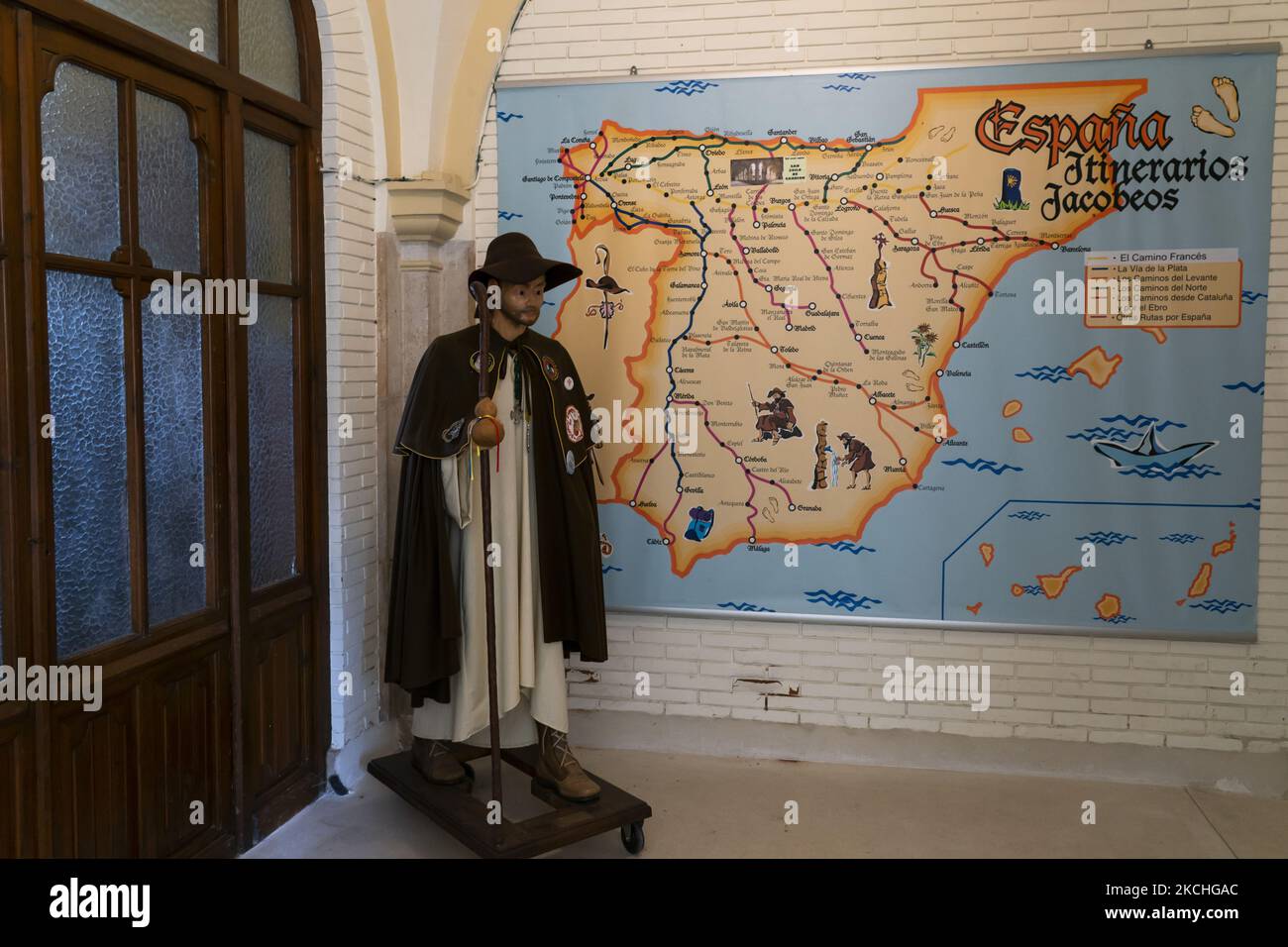 Map of the pilgrim routes hi-res stock photography and images - Alamy
