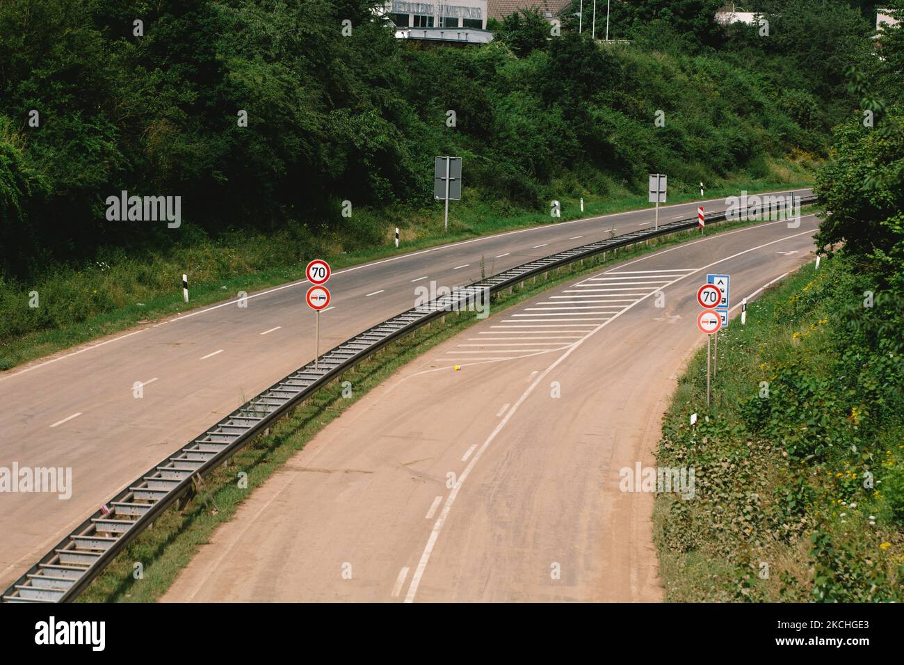 empty federal autobahn B265 is seen in Erftstadt, Germany, on July 17 ...