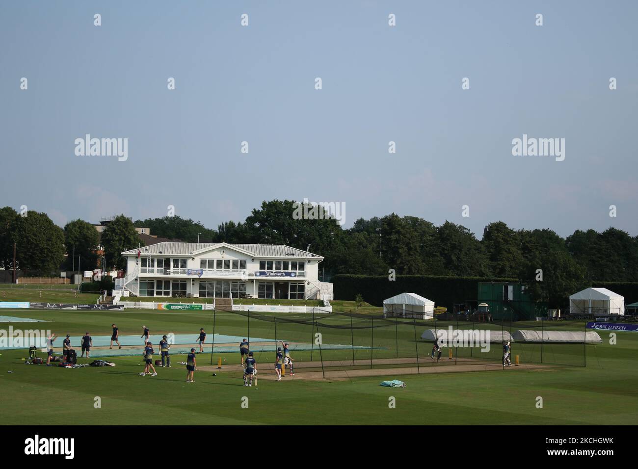 General view during the Durham training and nets session prior to the ...