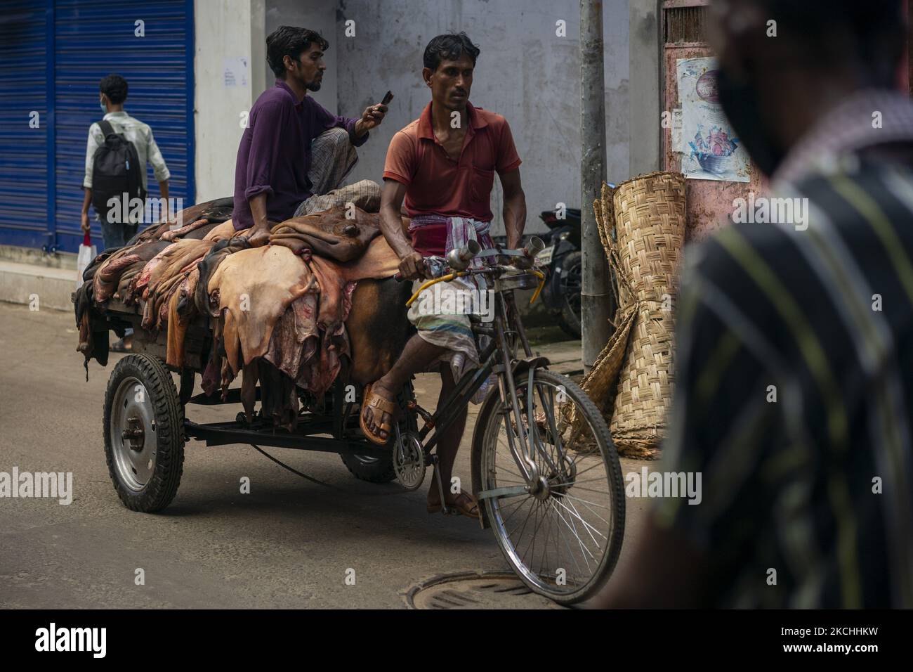 Rawhide is taken to the factory using local transport. On July 22, 2021 ...