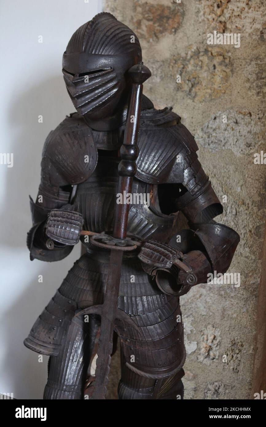 Suit of armor on display in the Museo de las Casa Reales in Santo ...