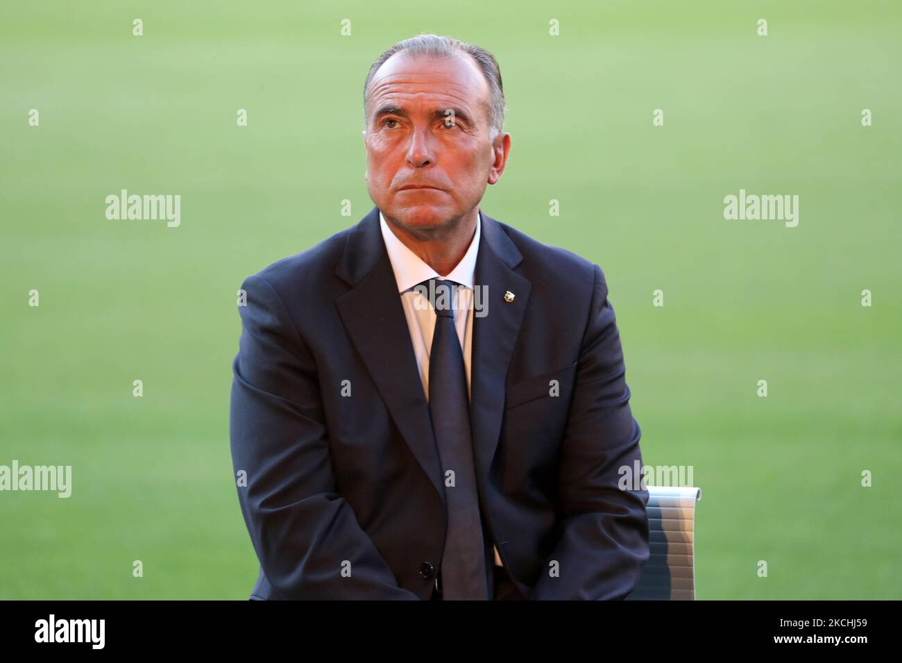 The sports vice president, Rafael Yuste, during the presentation of ...