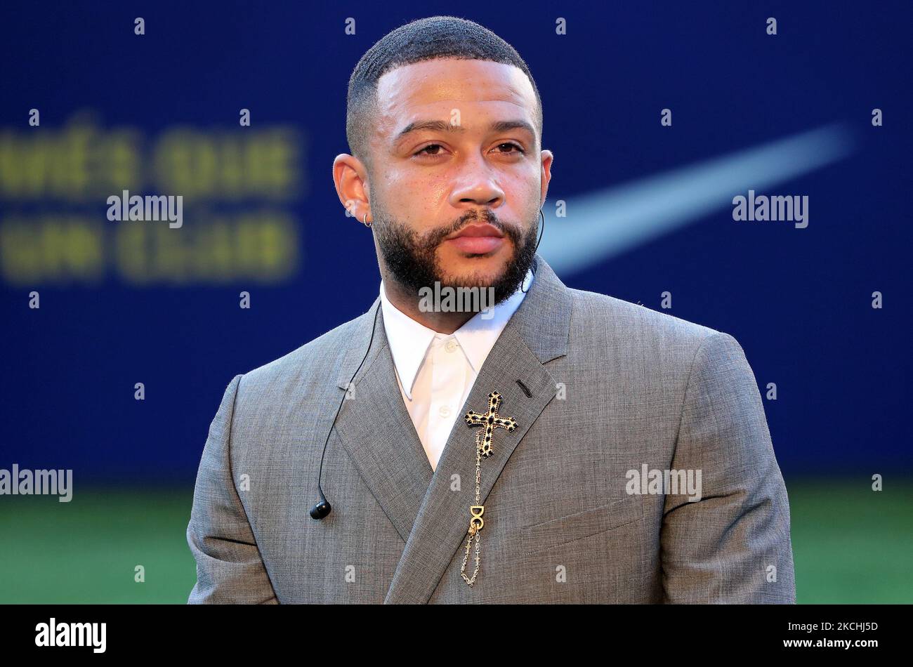 Memphis Depay presented as a new FC Barcelona player, on 22th July 2021 ...