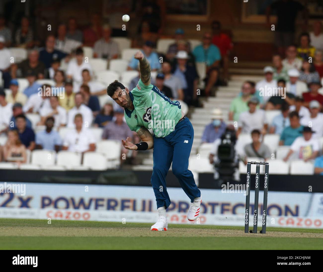 Reece Topley of Oval Invincibles during The Hundred between Oval ...