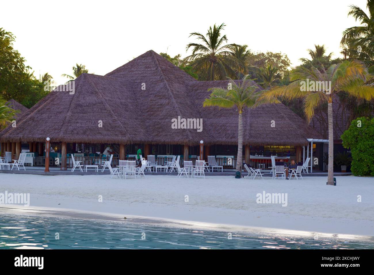A beautiful hut on maldives beach Stock Photo - Alamy