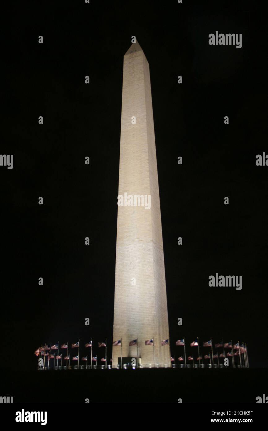 Washington Monument near the west end of the National Mall in ...