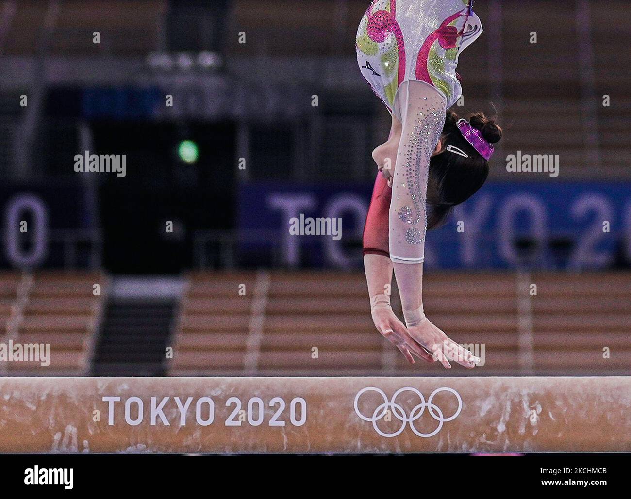 Aiko Sugihara of Japan during women's qualification for the Artistic ...