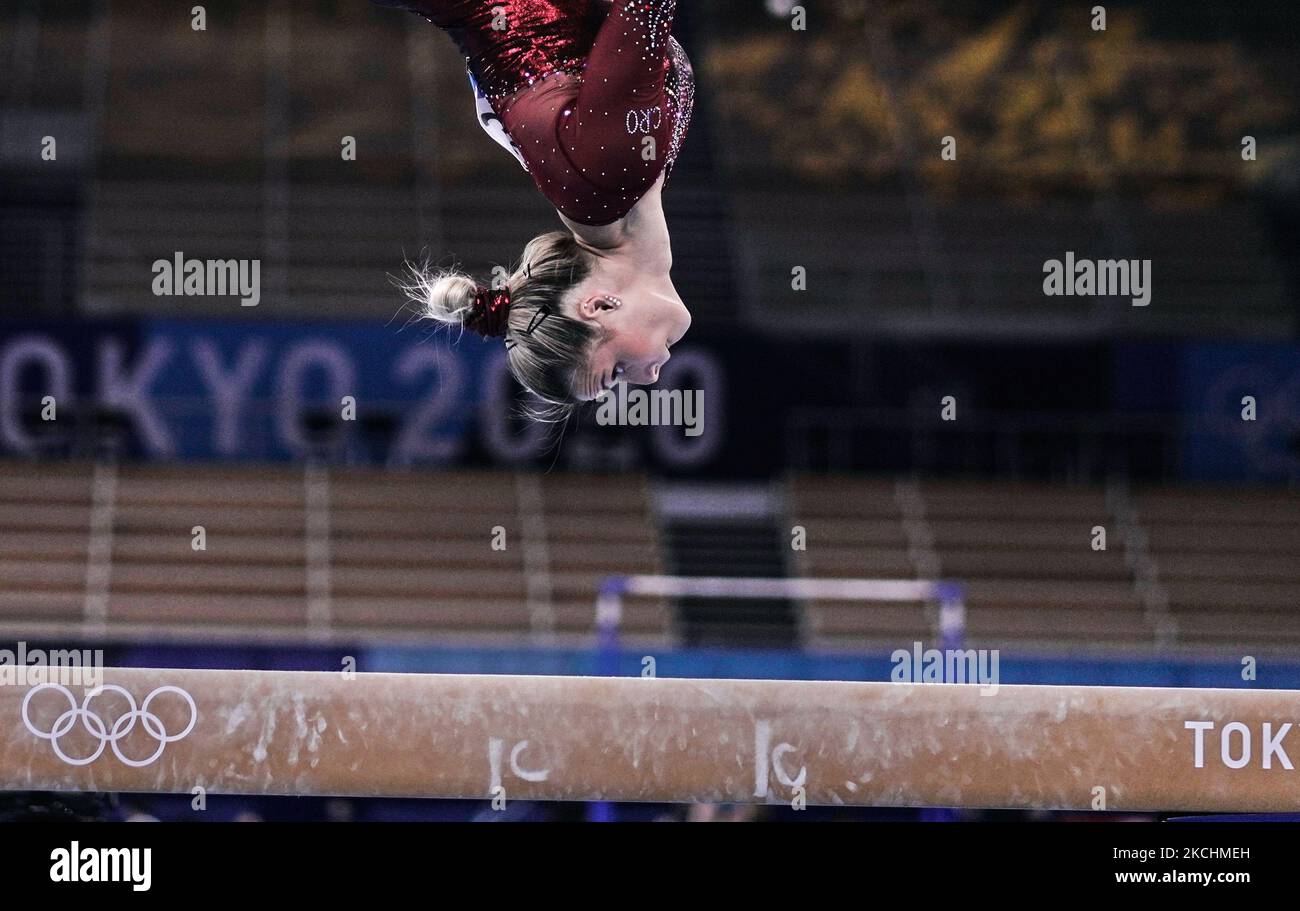 Ana Derek of Croatia during women's qualification for the Artistic ...