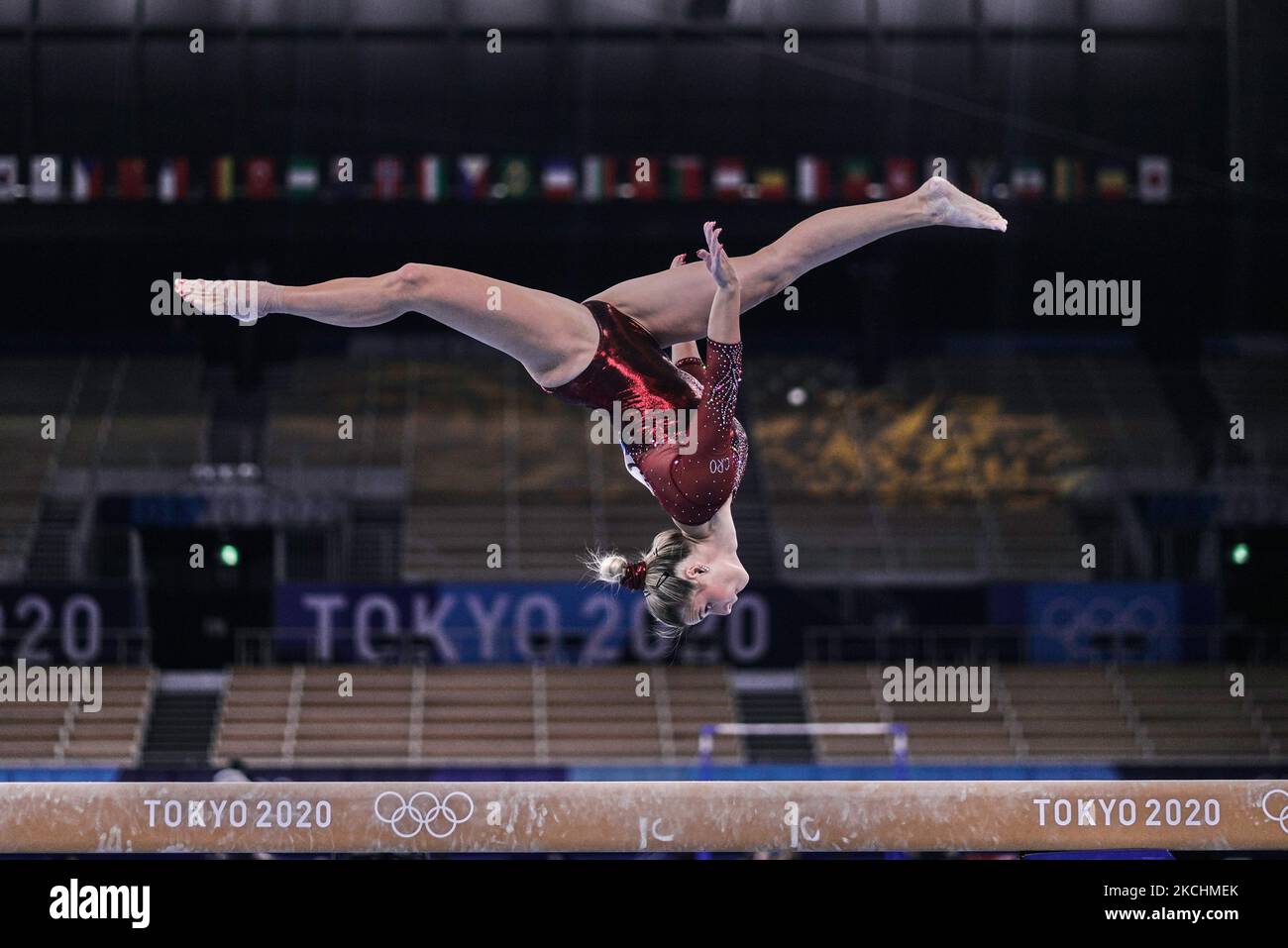 Ana Derek of Croatia during women's qualification for the Artistic ...