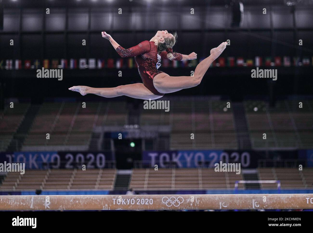 Ana Derek of Croatia during women's qualification for the Artistic ...