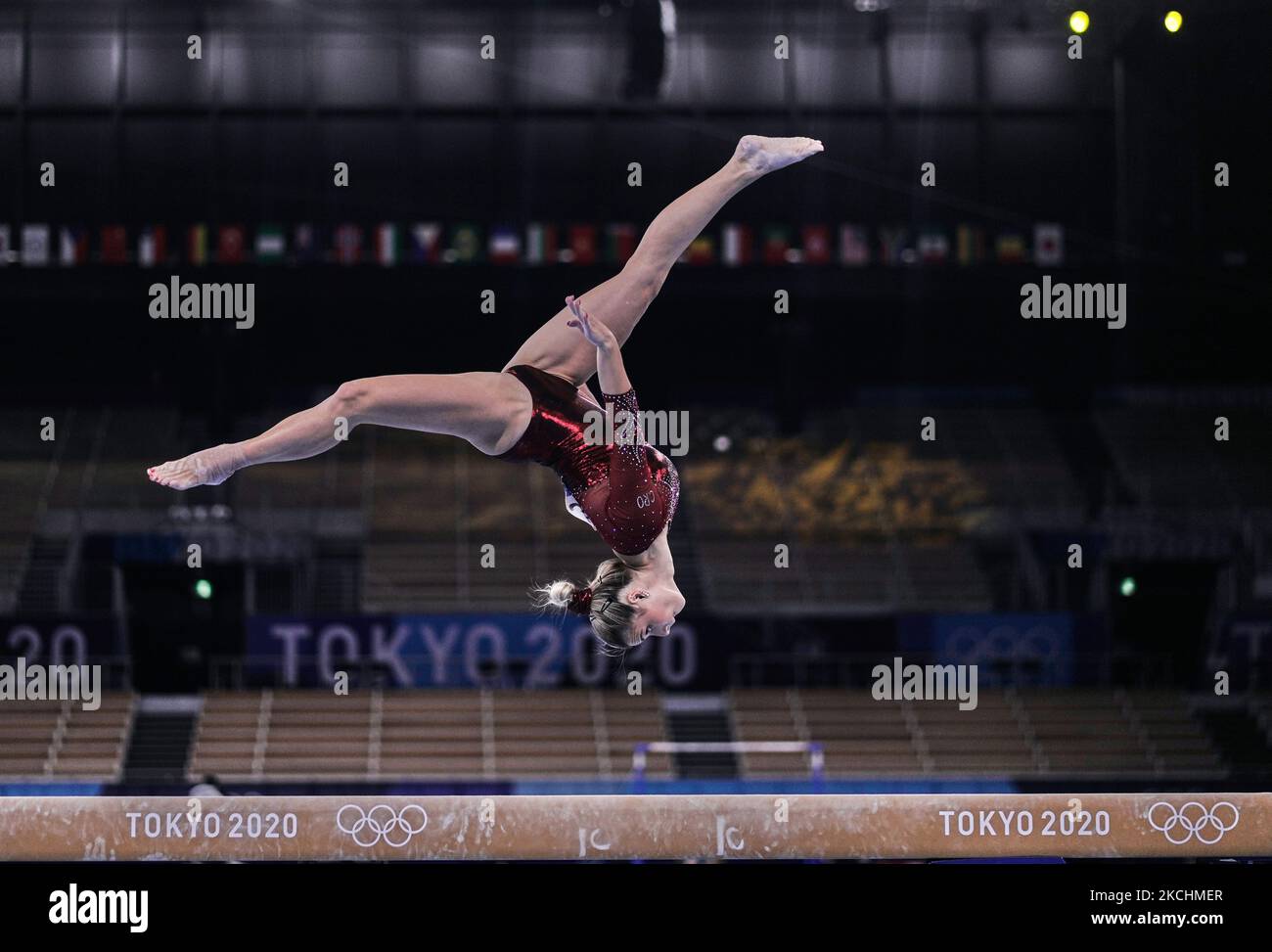 Ana Derek of Croatia during women's qualification for the Artistic ...