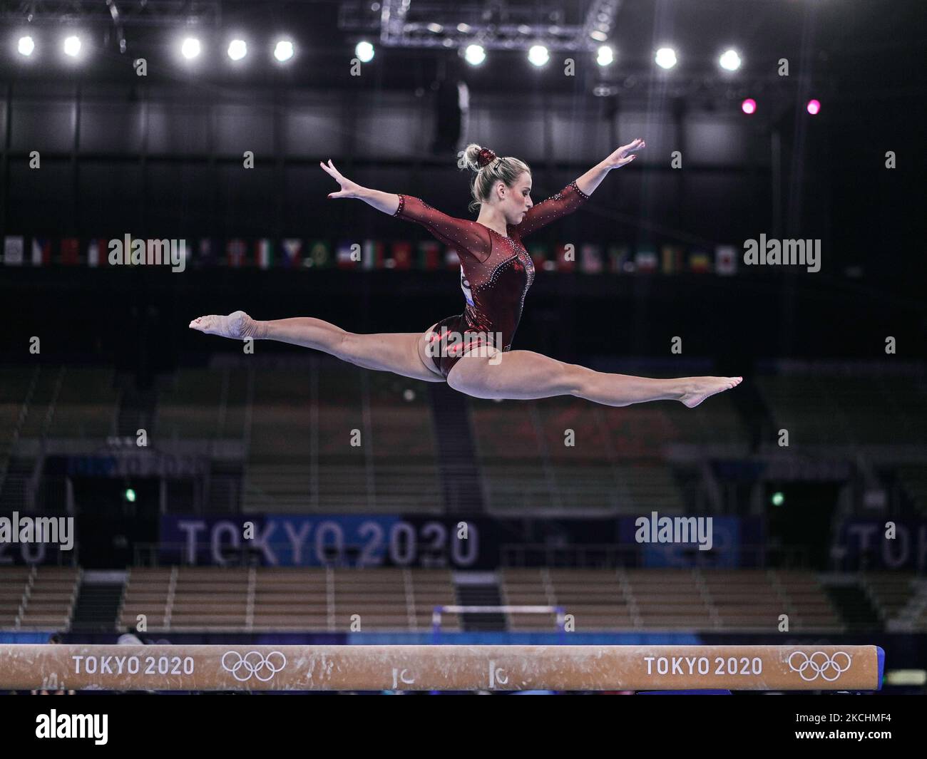 Ana Derek of Croatia during women's qualification for the Artistic ...