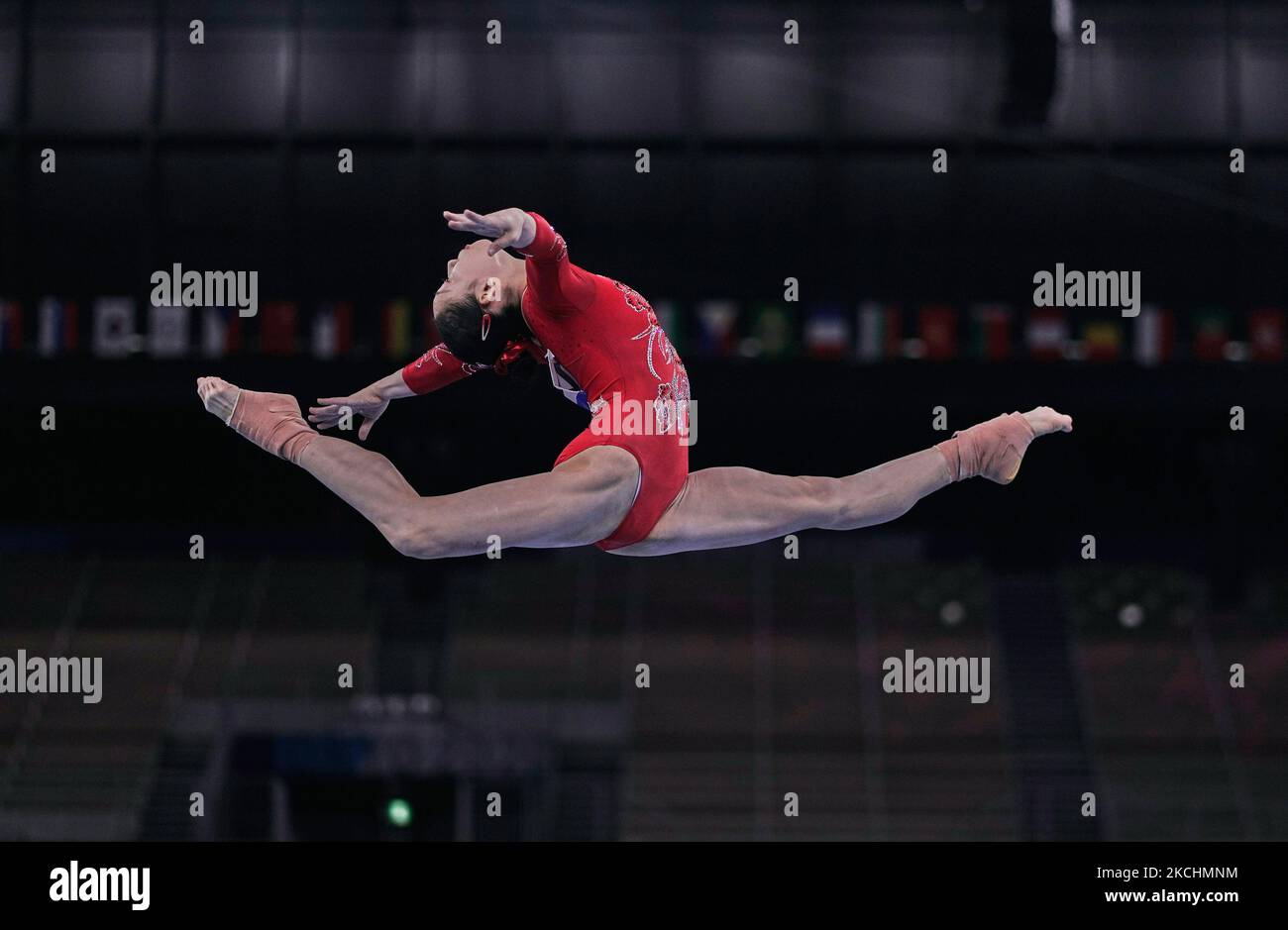 Yufei Lu of China during women's qualification for the Artistic ...