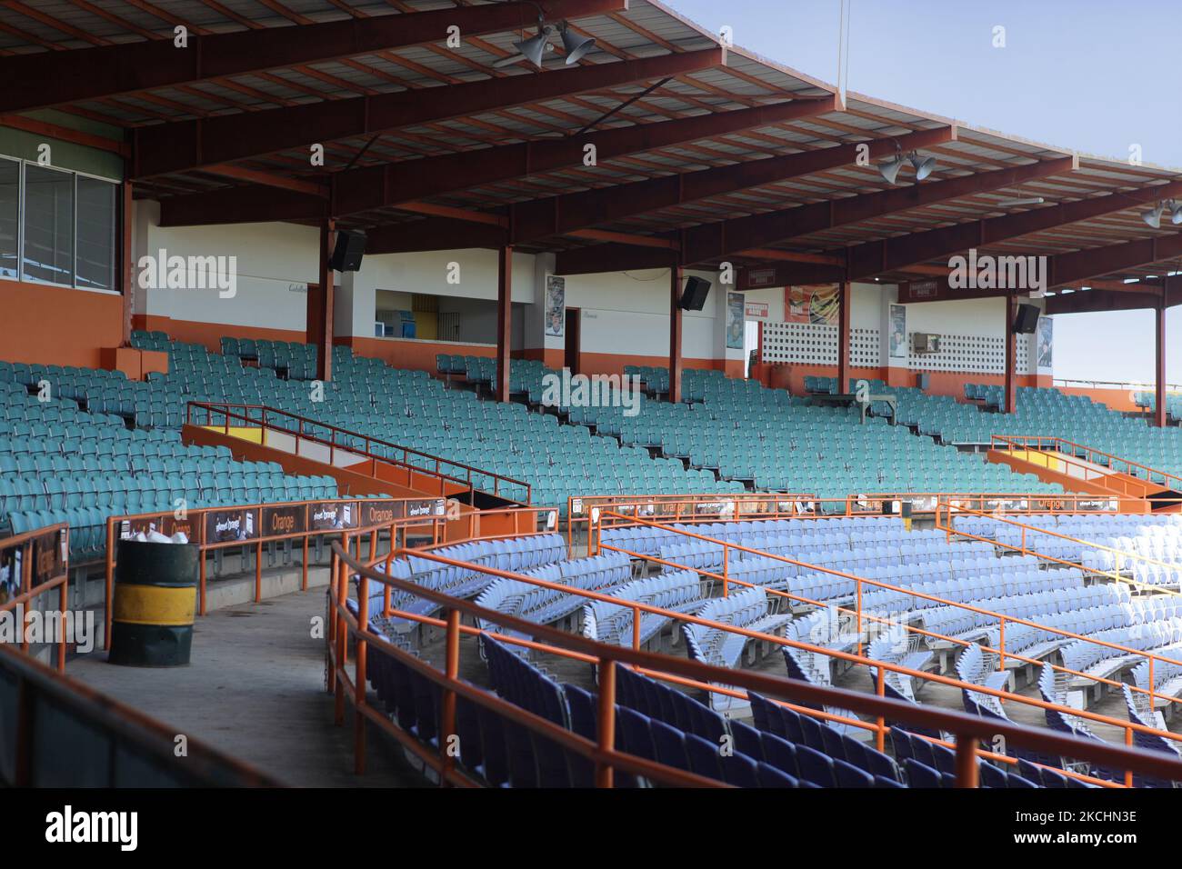 Seating and stands in the Estadio Francisco Micheli baseball stadium in ...