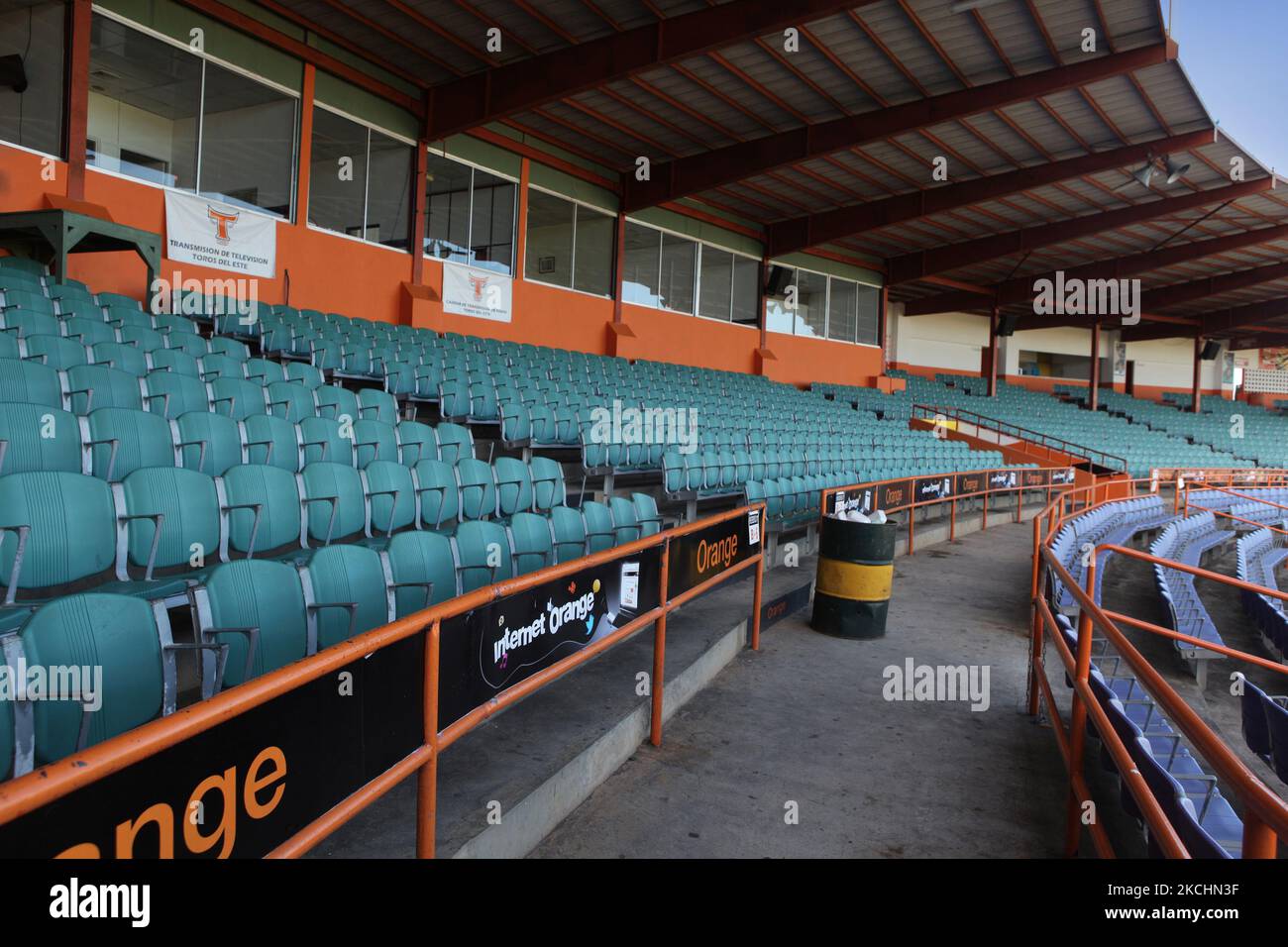 Seating and stands in the Estadio Francisco Micheli baseball stadium in ...
